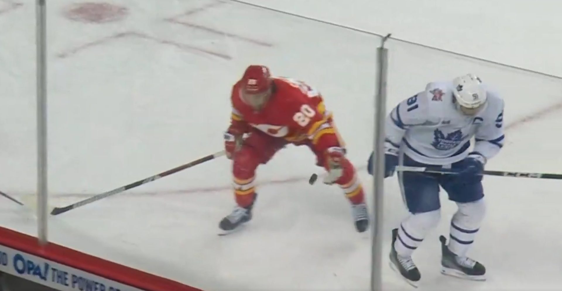 Calgary Flames have tying goal overturned on 10-minute hand-pass review ...